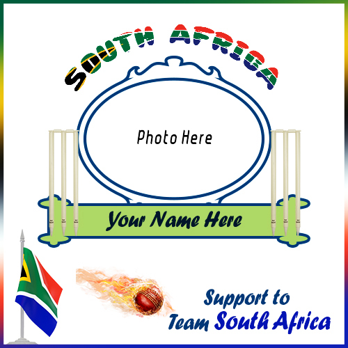Icc World Cup 2025 Support Team South Africa Photo Frame With Name