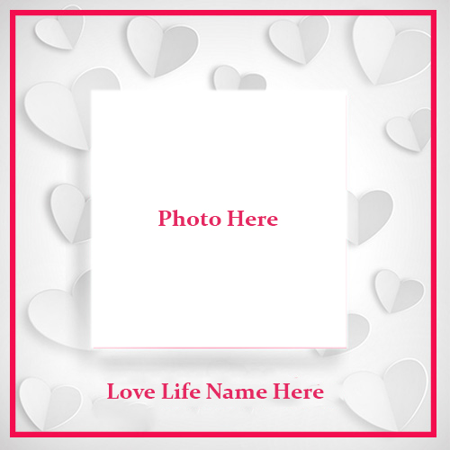 Write Name On Love Photo Frame
