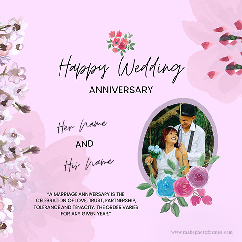 Free Online Anniversary Card With Name And Photo